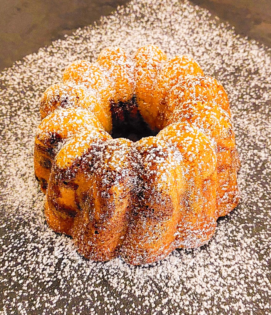 Mini Almond Bundt Cake - Foodzesty