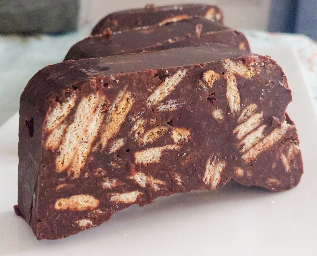 Greek Chocolate Cookie Log - Foodzesty